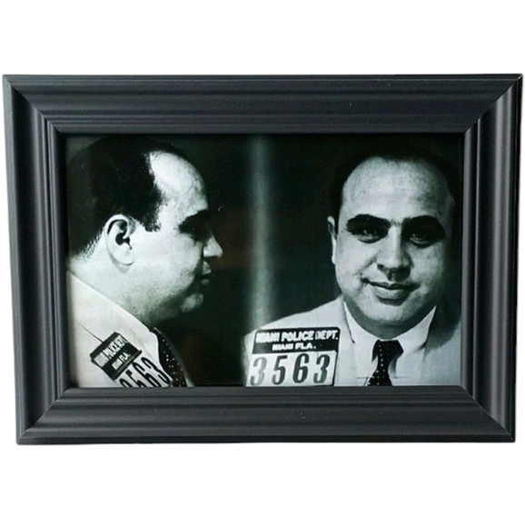 crime | Accents | Al Capone Mobster Mugshot Wise Guy Mob Framed Photo ...